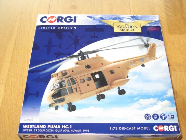 CORGI AVIATION AA27004 Westland Puma Hc.1 Helicopter Raf 33 Sqd Gulf ...
