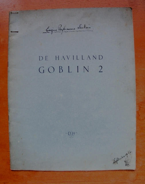 RARE POST WW2 De Havilland Aircraft Engines Goblin 2 Jet Propulsion ...