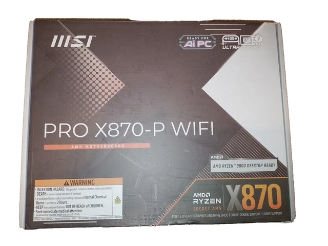 MSI PRO X870-P WIFI Motherboard, ATX - Supports AMD Ryzen 9000 / 8000 ...
