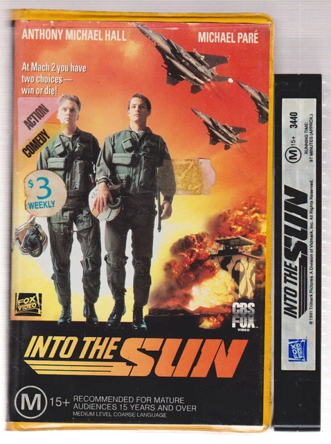RARE VHS VIDEO Tape INTO THE SUN Big Box Ex-Rental Clamshell CBS FOX ...