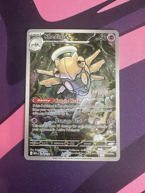 POKEMON TCG MEGA Evolution Shedinja 144/132 Illustration Rare Near Mint ...