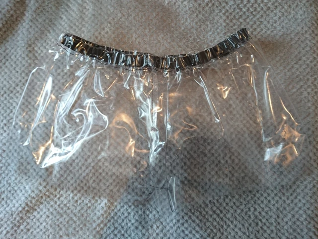 CLEAR PLASTIC SEE through vinyl boxers PVC fetish clubwear sissy shorts ...