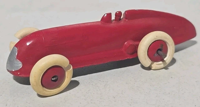 VINTAGE TIMPO TOYS 1950S Diecast Model Racing Car Red With White Tyres ...