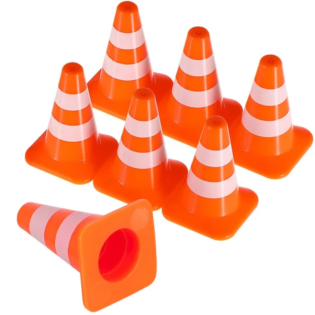 6 PACK SMALL Road Cone Simulation Roadblocks Toy Car Traffic Cones £12. ...