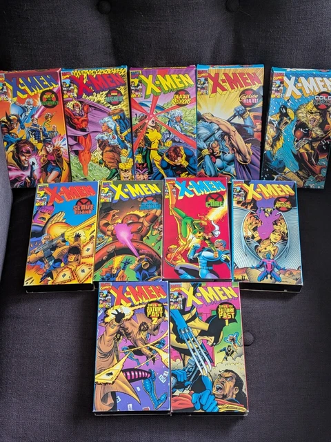X-MEN VHS LOT 1-11 VHS Tapes Vintage Marvel Comic Series 1992 Animated ...