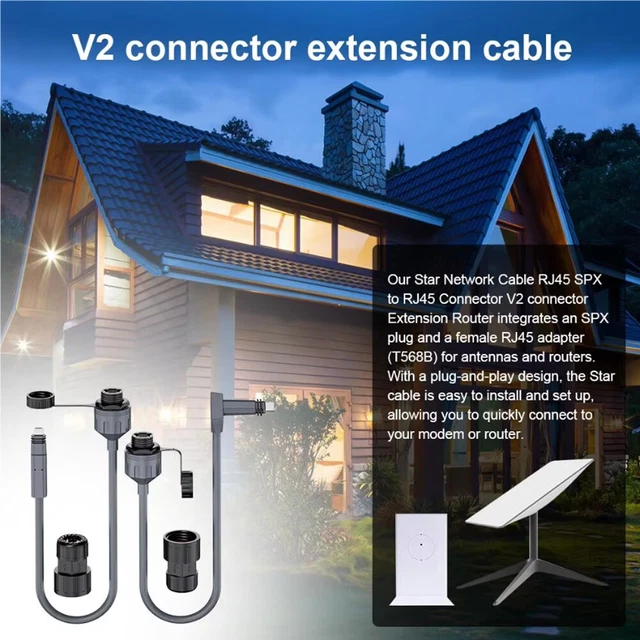 FOR STARLINK V2/GEN 2 Connector SPX To RJ45 Waterproof Connector Female ...