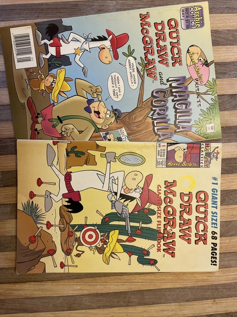 QUICK DRAW MCGRAW comic books #1 & no.4 with magilla gorilla ...