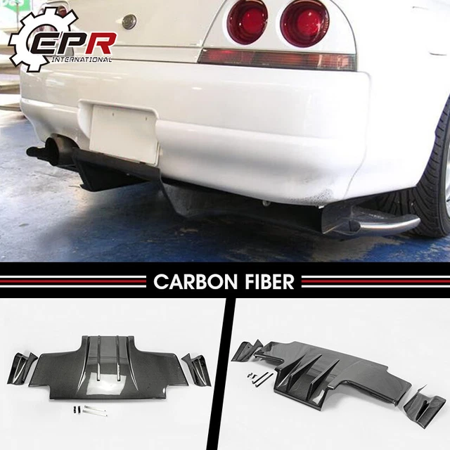 FOR NISSAN SKYLINE R33 GTR TS Style Type2 Carbon Fiber Rear Diffuser ...