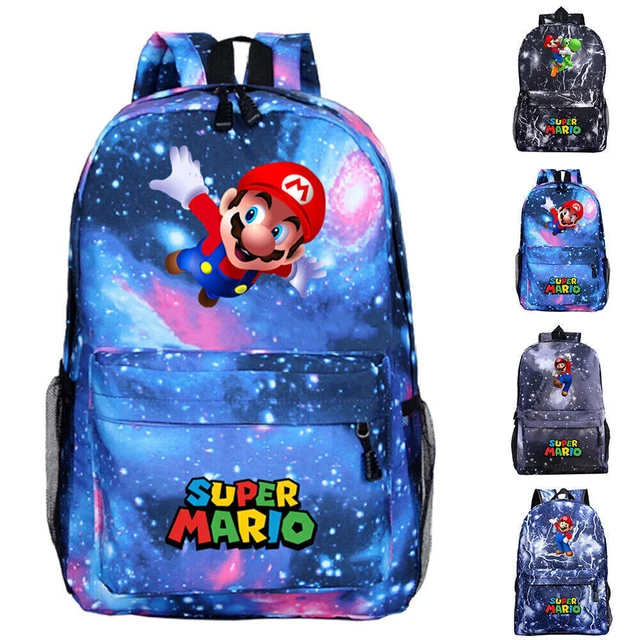 SUPER MARIO BROS Kids Backpack Boys Girls School Bag Book Travel ...