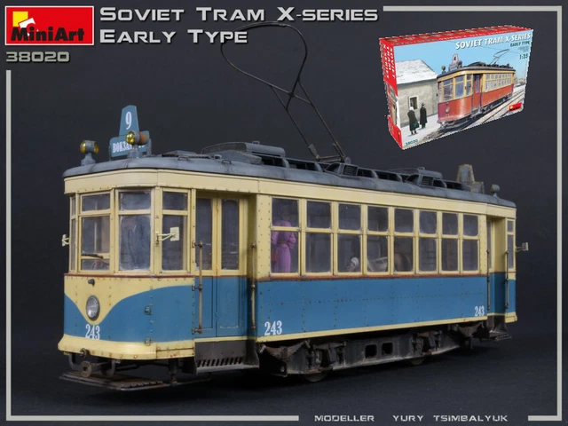 ASSEMBLY KIT MODEL car Miniart SOVIET TRAM X-SERIES EARLY TYPE KIT 1:35 ...