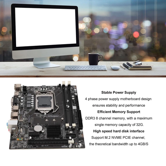 H55 COMPUTER MOTHERBOARD Professional M.2 NGFF LGA 1156 Slot DDR3 8 ...