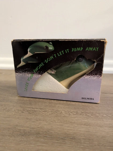 VINTAGE DELMIRA MINI Frog Flip Phone Novelty Landline LED Box RARE £135 ...