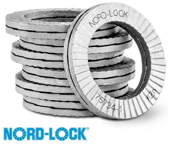 M8 M10 M12 M16 M20 Nord Lock Washers Genuine Wedge Lock Washers Delta ...