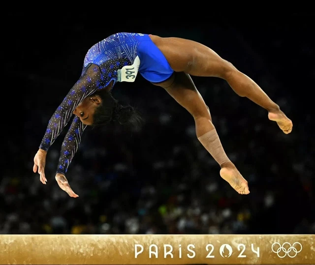 8X10 PHOTO SIMONE BILES 2024 Paris Olympics Gymnastics World Champion ...