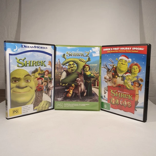 SHREK 1 + 2 & Shrek the Halls DVD Bundle PAL Dreamworks Region 4 £6.26 ...