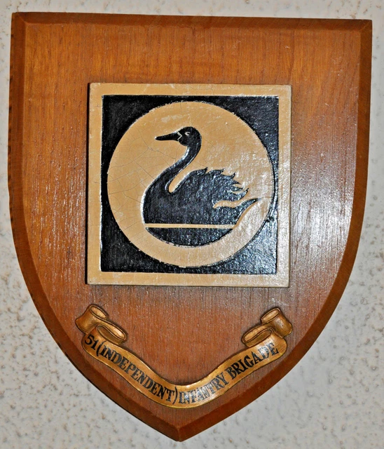 VINTAGE 51ST INDEPENDENT Infantry Brigade regimental mess wall plaque ...