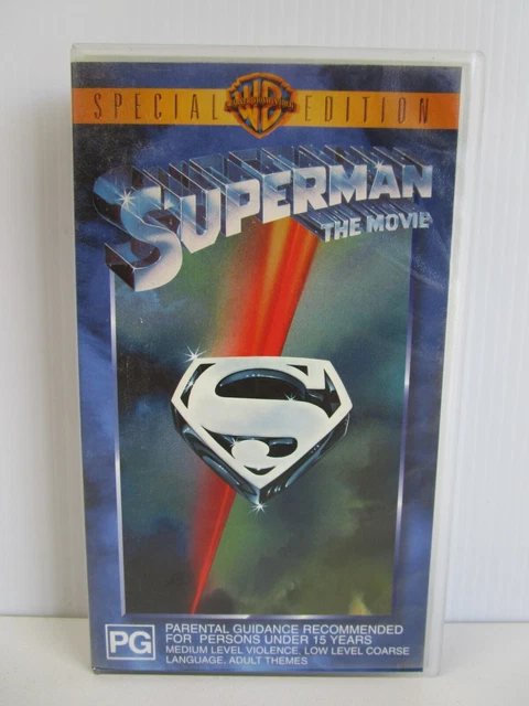 SUPERMAN THE MOVIE, Christopher Reeve, VHS Tape, Vintage Video, Movie ...