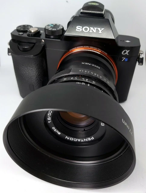 PENTACON M42 50MM f1.8 Cine DeClicked Lens Sony E NEX Mount for A9 A7r A7s A7iii EUR 100,96 ...
