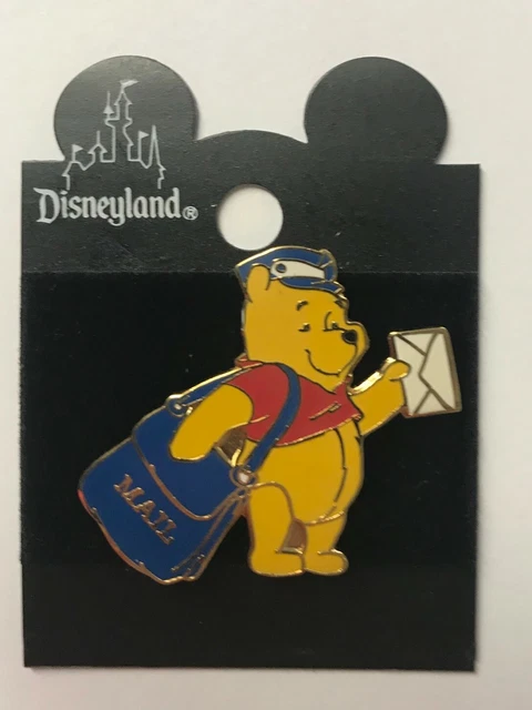 RARE DISNEY DISNEYLAND Winnie the Pooh Post Carrier Postal Post Man Pin ...