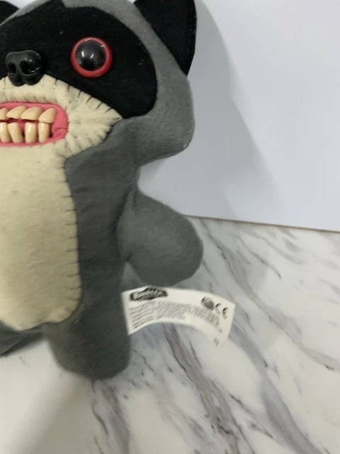 FUGGLER BLACK/GREY BANDIT Raccoon Red Eyed Stripe Tail Cute Teeth RARE ...