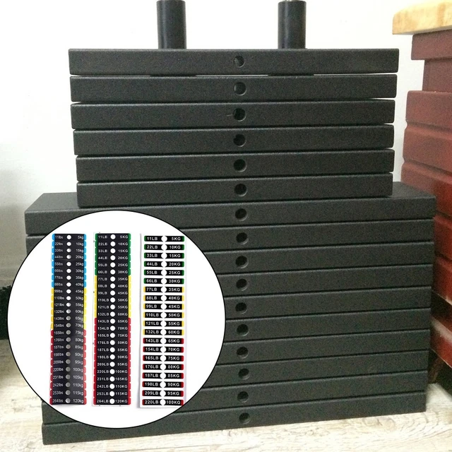 DUMBBELL AND BARBELL Marking Labels Clear Numbers Fast Recognition Tool ...