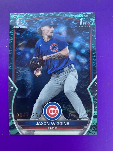 JAXON WIGGINS 2023 BOWMAN CHROME DRAFT 1ER CRATÈRE AQUATIQUE / 125 ...
