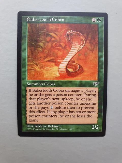 SABERTOOTH COBRA, MTG Mirage (1996) Common Green Creature NM EUR 1,81 ...