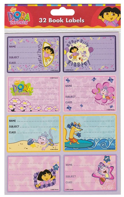 DORA THE EXPLORER Stickers | Dora the Explorer Book Labels Back to ...