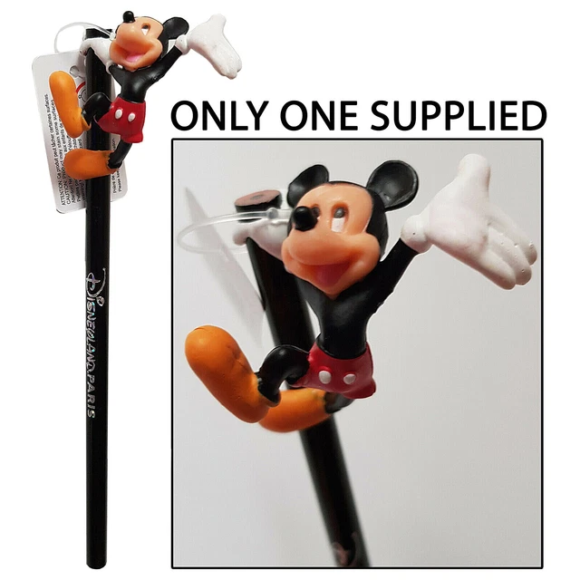 DISNEYLAND PARIS MICKEY Mouse 3D Shaped Character Pencil Topper Disney ...