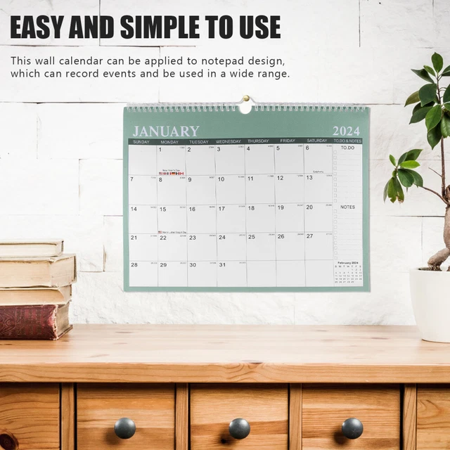 CALENDRIER MURAL CALENDRIER anglais bureau 2024-2025 calendrier ...