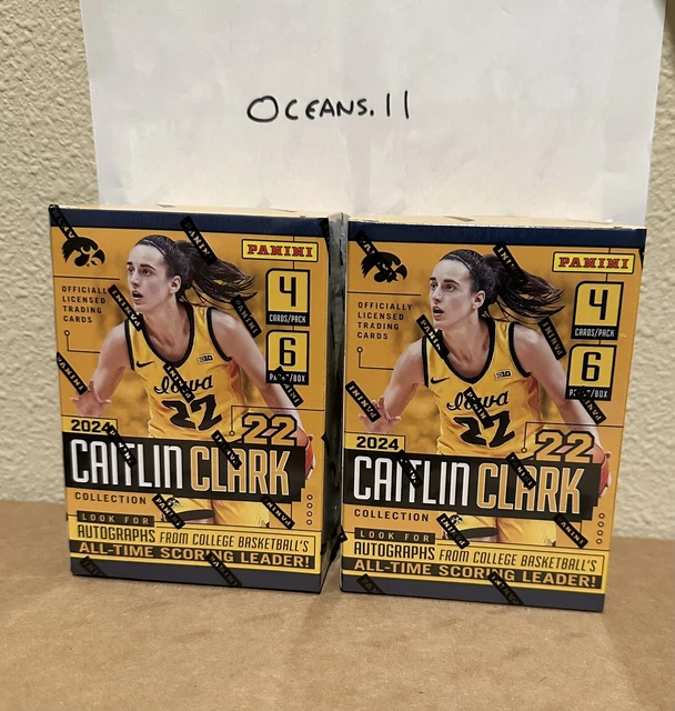 2024 PANINI CAITLIN Clark Blaster Box WNBA Indiana Fever Iowa Lote 2 ...