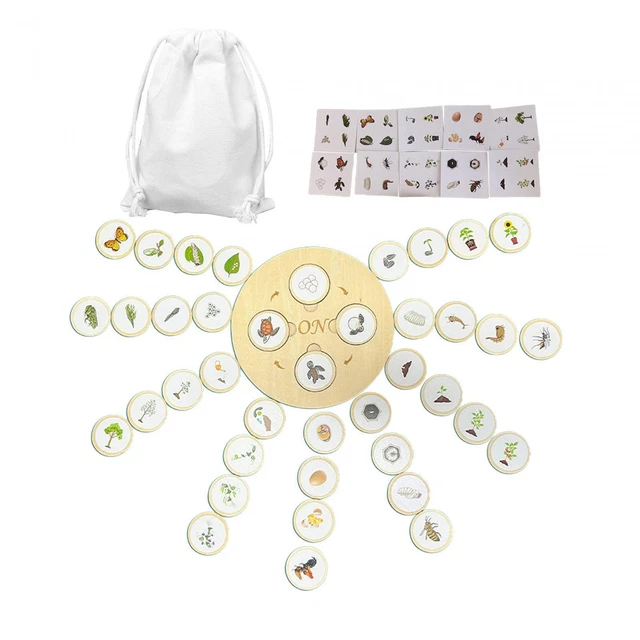 LIFE CYCLE TRAY Animal Figures Matching Game Fine Motor Skill Life ...