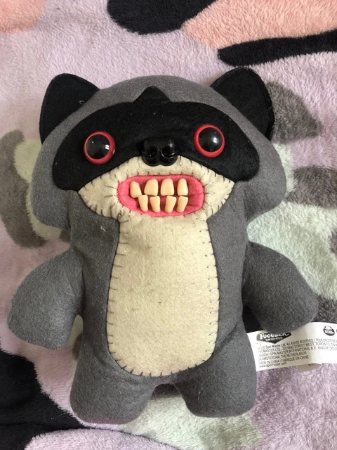 FUGGLER FUNNY UGLY Monster Black / Grey Bandit Raccoon Soft Toy Plush £ ...