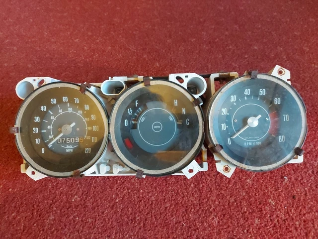 CLASSIC MINI 1275 GT instrument cluster 3 clock 6500 rev counter 120mph ...