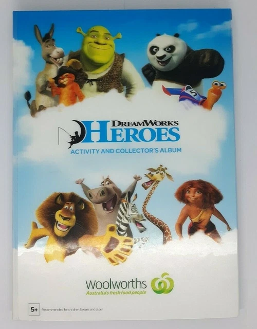 WOOLWORTHS DREAMWORKS HEROES Activity & Collectors Album complete with ...