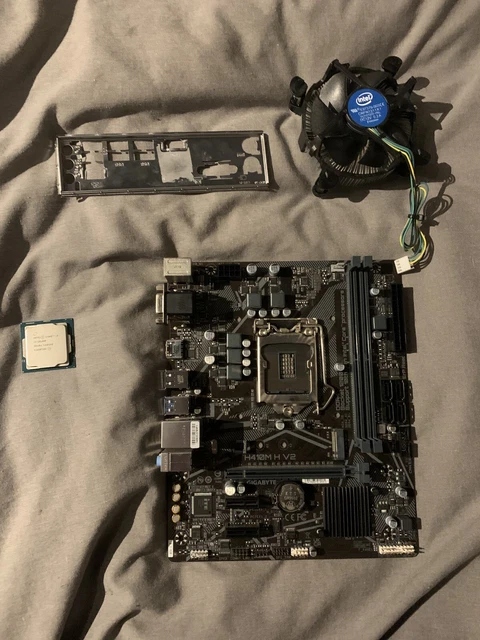 GIGABYTE H410M H V2 + intel i3-10100f CPU + IO Shield bundle £99.99 ...