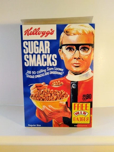 KELLOGG`S SUGAR SMACKS, Joe 90 , Reproduction Box, Brilliant Quality ...