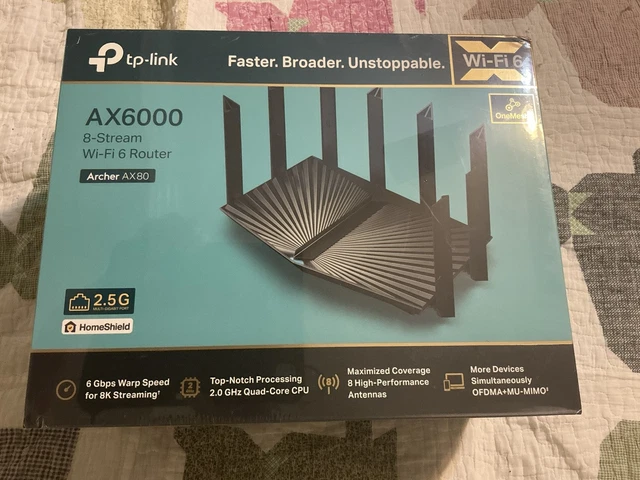 TP-LINK ARCHER AX80 Dual-Band AX6000 Wi-Fi 6 Router - NEW $125.00 ...