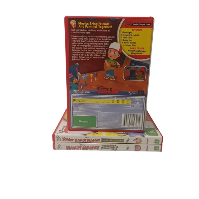 HANDY MANNY (DVD) 3 Bundle Lot Children Kids Family DIY Tools Handyman ...