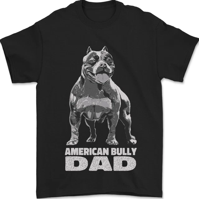 AMÉRICAIN BULLY PAPA Drôle Fête des Pères Chien T-Shirt 100% Coton EUR ...