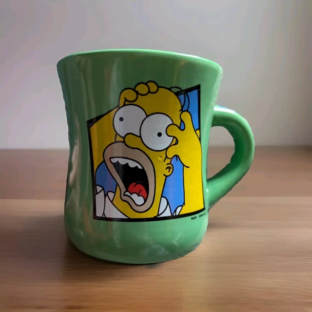 VINTAGE THE SIMPSONS - Homer Simpson -Large Green Mug. Hot/ Cold Drinks ...