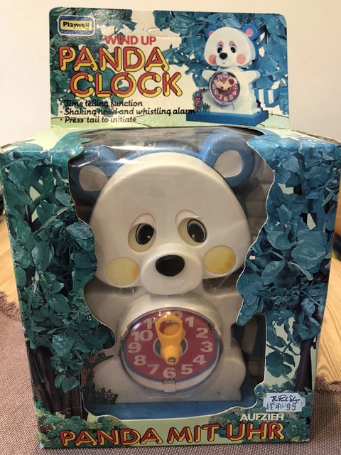 PLAYWELL VINTAGE WIND Up Panda Clock Boxed New Very Rare Vintage Toy ...