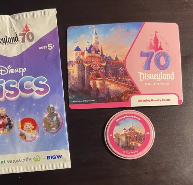 WOOLWORTHS DISNEYLAND DISNEY Discs 2025 Sleeping Beauty Castle #37 $1. ...