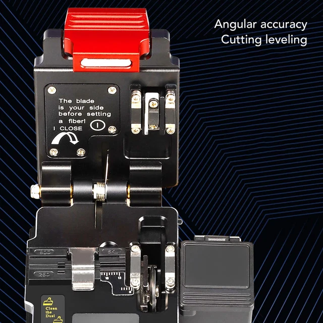FIBER OPTIC CLEAVER High Accuracy Silicon Optical Fiber Cutter Readable ...
