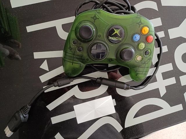 MANETTE OFFICIELLE VERTE Transparente Crystal - Xbox Classic Première ...