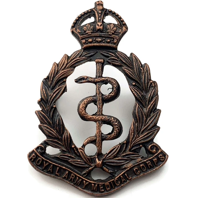 ROYAL ARMY MEDICAL Corps RAMC OFFICERS Bronze Officer's Collar Badge £ ...
