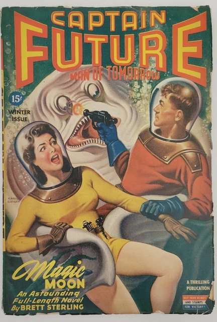 CAPTAIN FUTURE HIVER 1944 magazine pulp de science-fiction GGA Vol 6 #1 Earle Bergey Bon EUR 17 ...