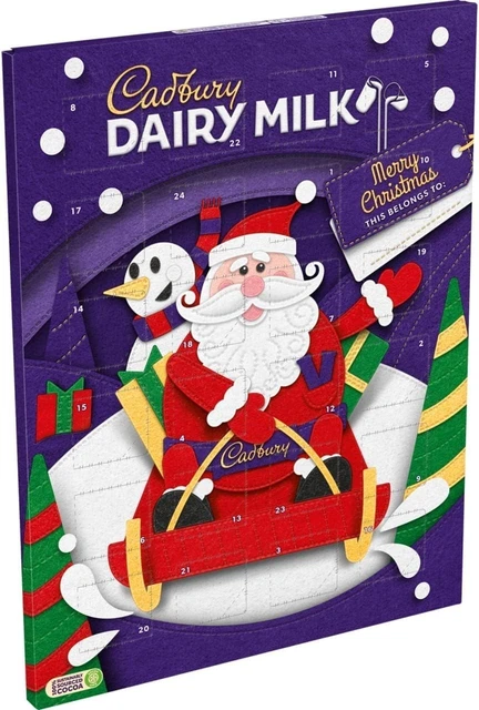 CADBURY DAIRY MILK Chocolate Advent Calendar 90g £33.99 - PicClick UK
