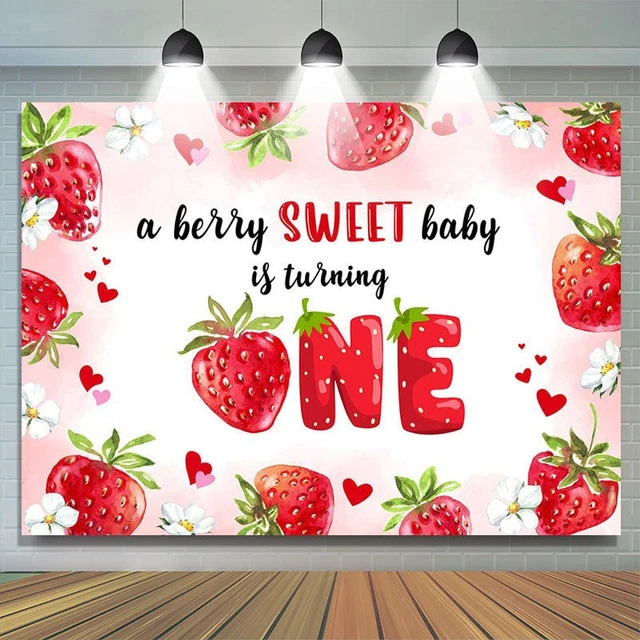 A BERRY SWEET Baby Is Turning One Birthday Backdrop $35.95 - PicClick AU