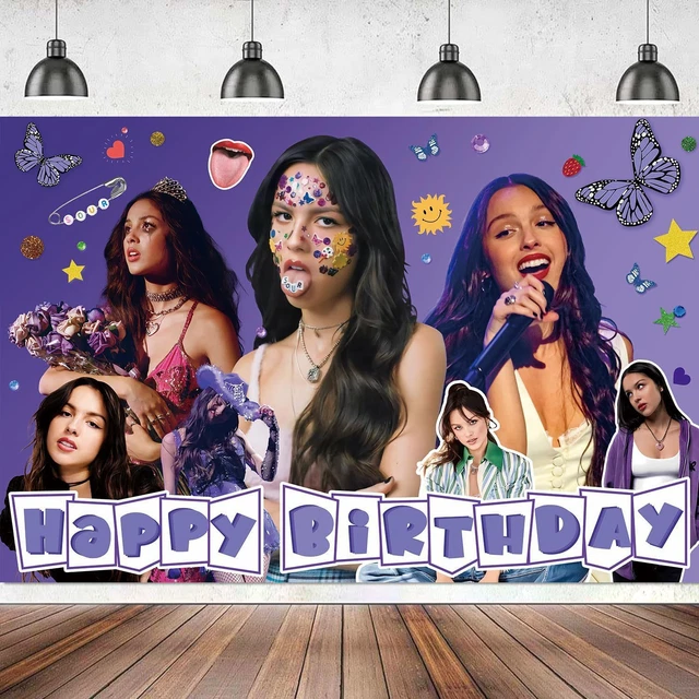 OLIVIA RODRIGO HAPPY Birthday Backdrop Photograph Studio Background ...